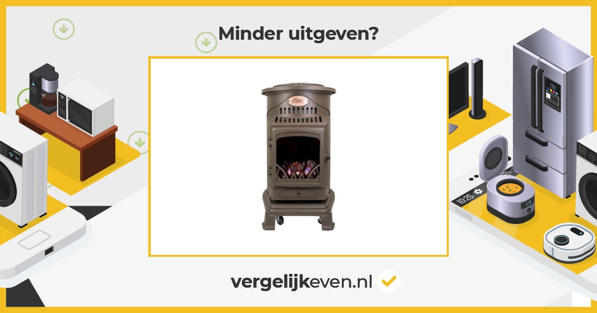 Provence gaskachel voor binnen voor gasfles - Honey Glow Brown - geen ...