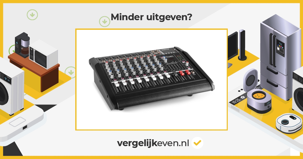 Mengpaneel - Vonyx AM8A mixer 8 kanaals met Bluetooth, mp3 speler ...