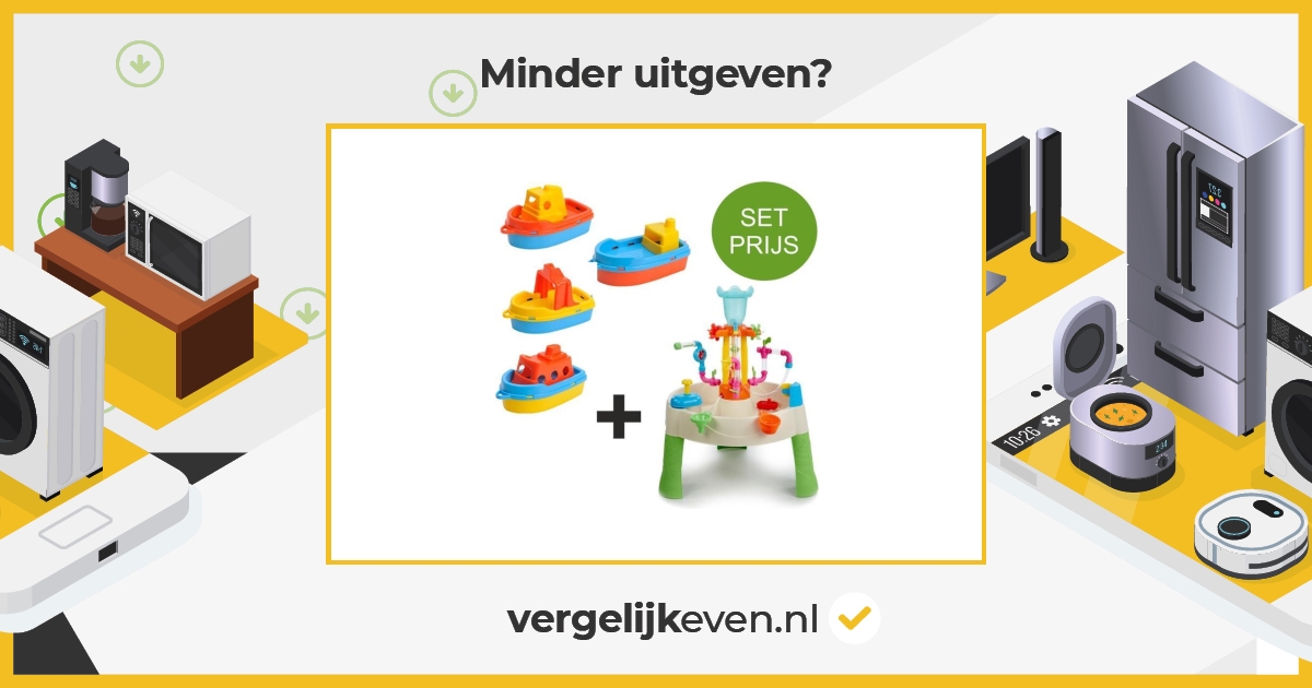 Little Tikes Watertafel Fountain Factory met 4 kunststof bootjes ...