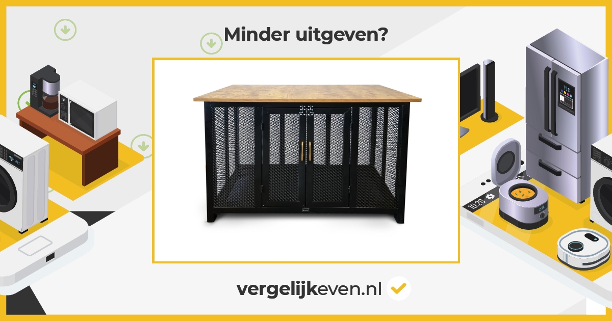 Topmast Luxe Bench Grandes - Hondenbench - Luxeus Design - 121 x 74 x ...