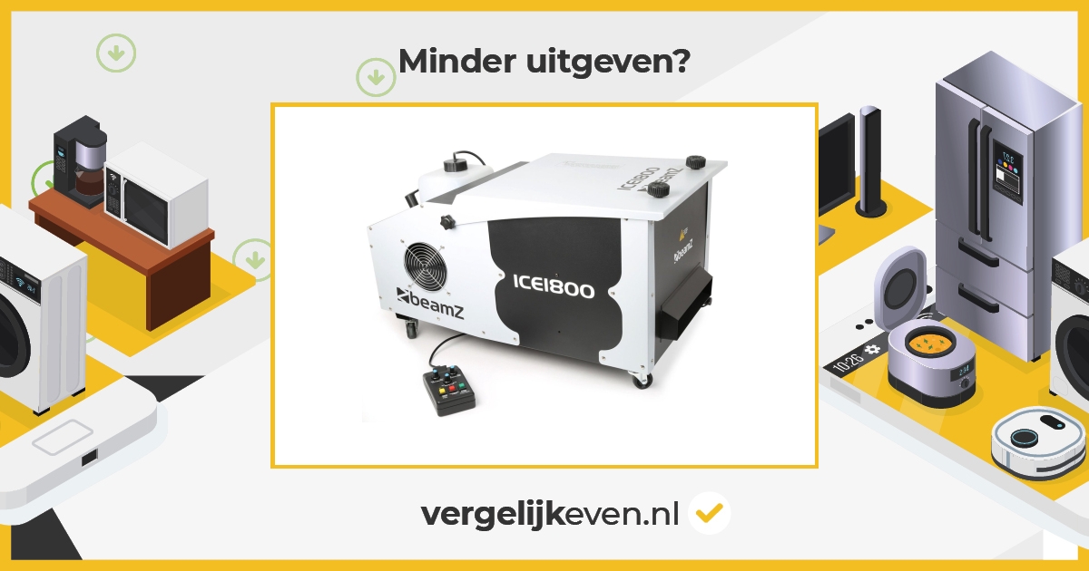Rookmachine voor laaghangende rook - Beamz ICE1800 rookmachine met ...