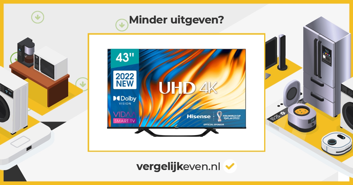 HISENSE 43A63H - LED-tv 43 (108 cm) - 4K UHD (3840 x 2160) - Dolby Vision - Connected TV - 3 x ...